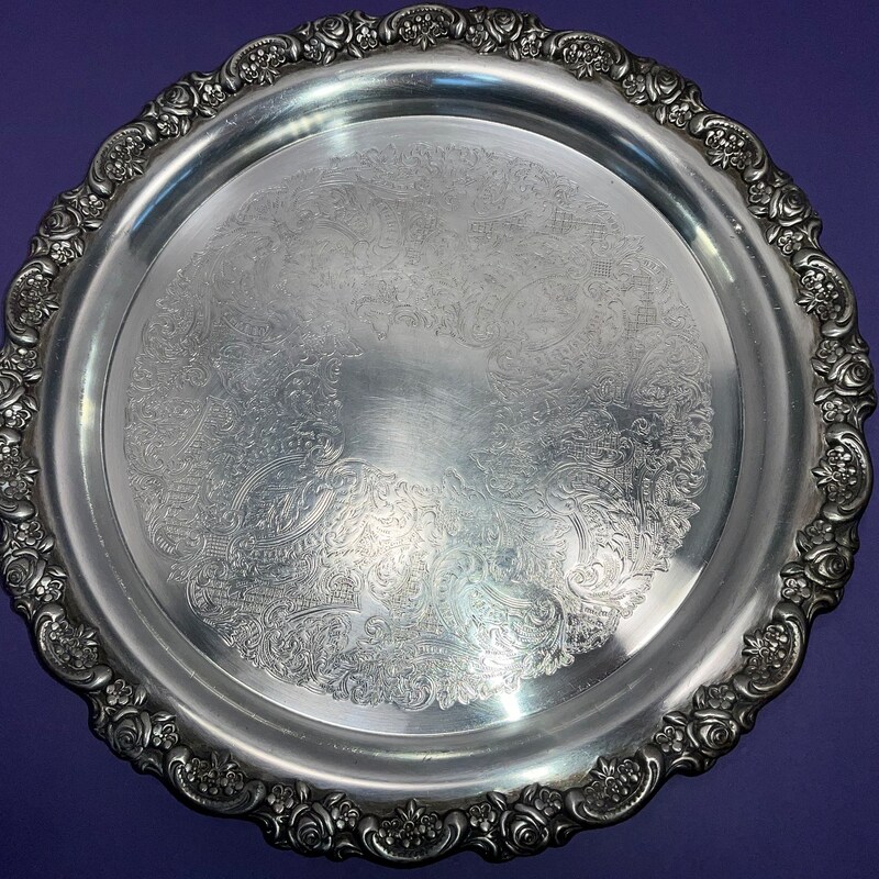 Heavy Silver Tray - Etsy