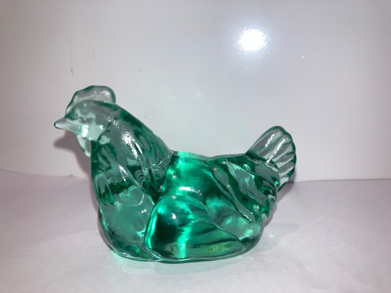 Fenton Green Hen Figure Vintage Fenton Glass Chicken Fenton - Etsy