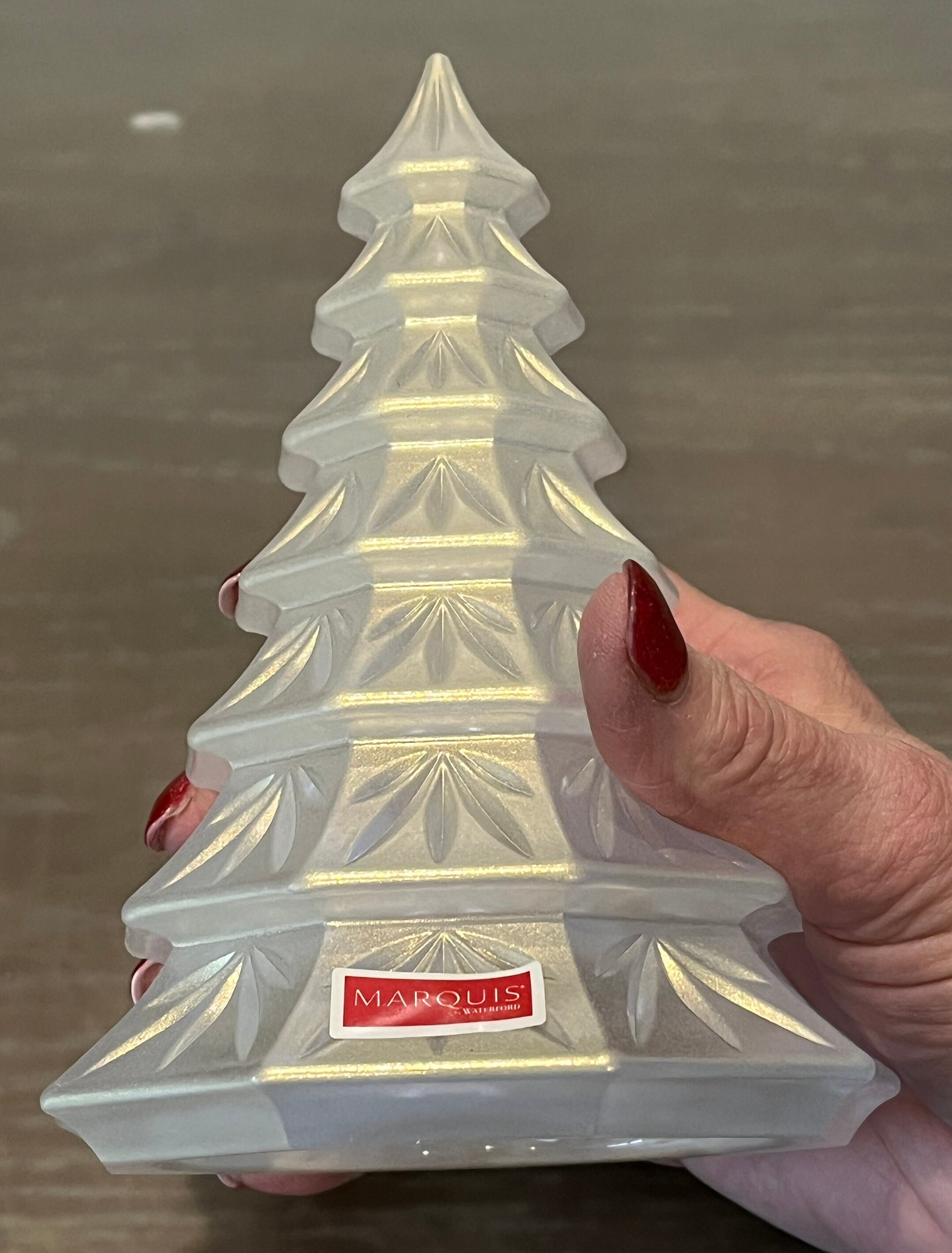 Waterford Marquis Large Christmas Tree, Marquis Iridescent White 6 1/2 ...