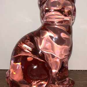 Fenton Pink Cat Figure Vintage Pink Glass Cat Fenton Pink - Etsy