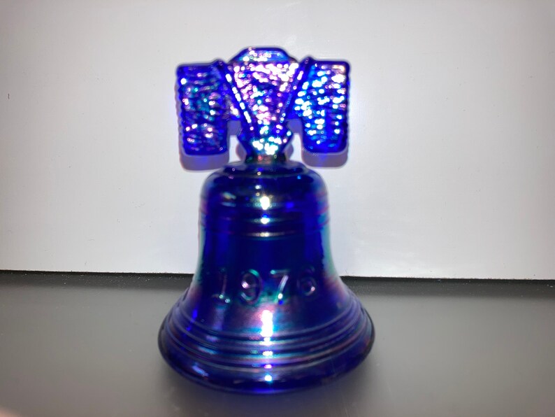 Joe St Claire Patriotic Paperweight Vintage Iridescent Blue - Etsy