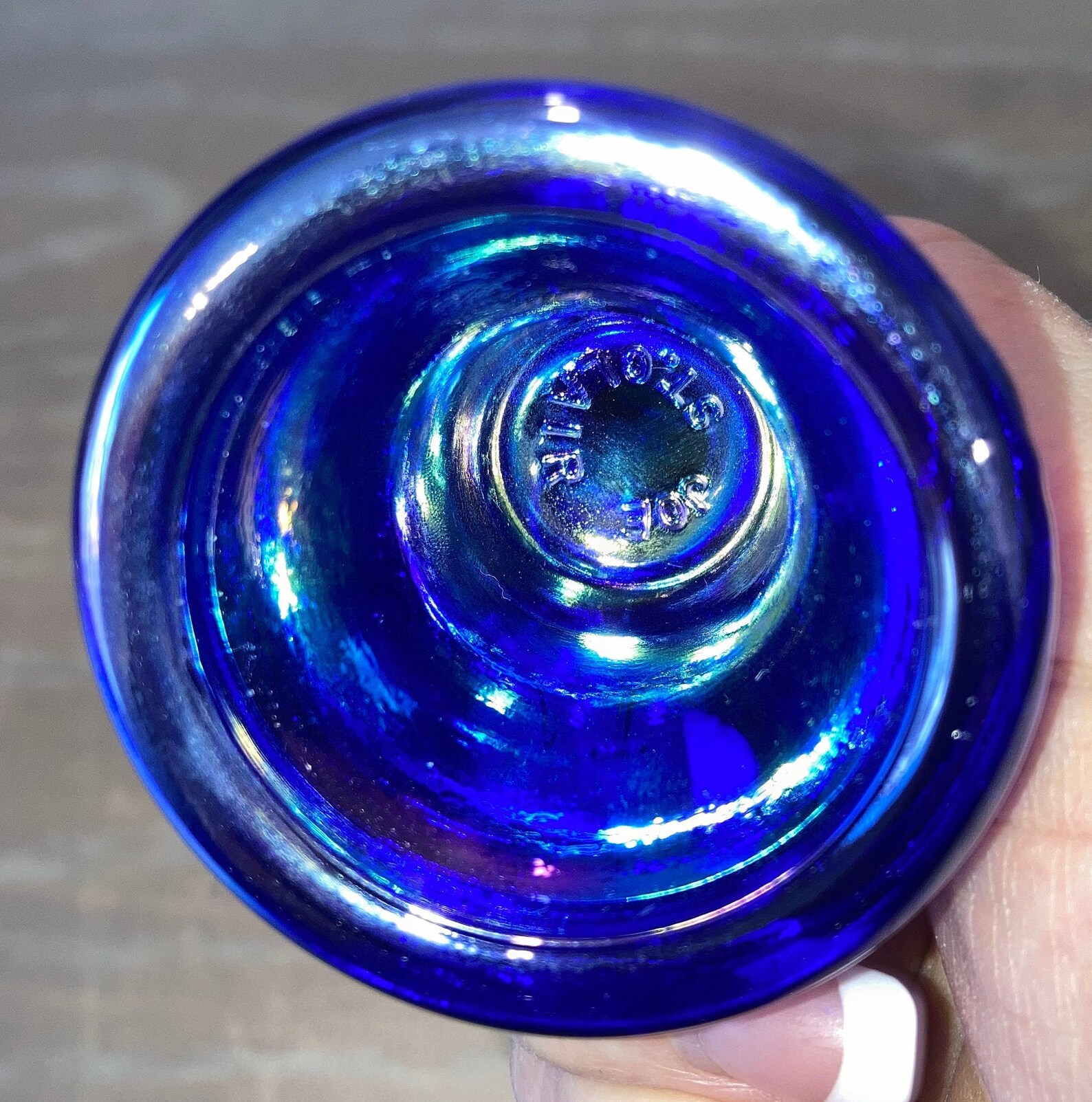 Joe St Claire Patriotic Paperweight Vintage Iridescent Blue - Etsy