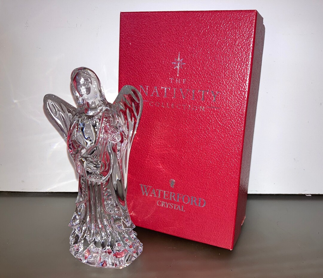 Vintage Waterford Crystal Angel With Lute Signed Waterford - Etsy