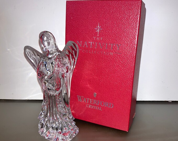 Vintage Waterford Crystal Angel With Lute, Signed Waterford Angel ...