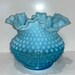 Vintage Fenton Turquoise Opalescent Hobnail Vase, Fenton Opalescent ...