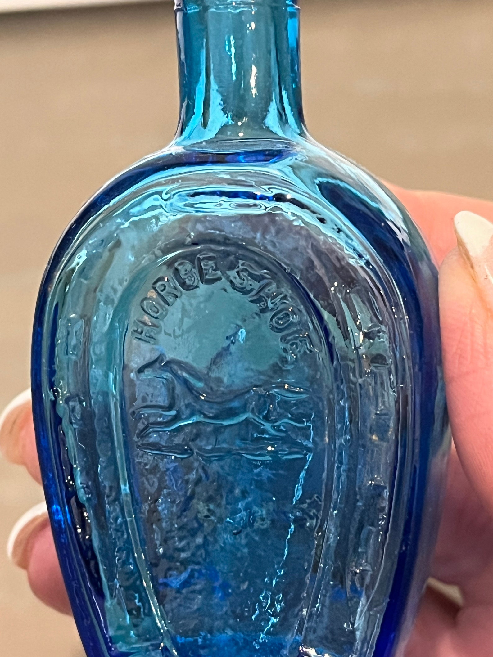 3 Vintage Blue Glass Bottles, Mcgivers American Army Bitters Bottle ...