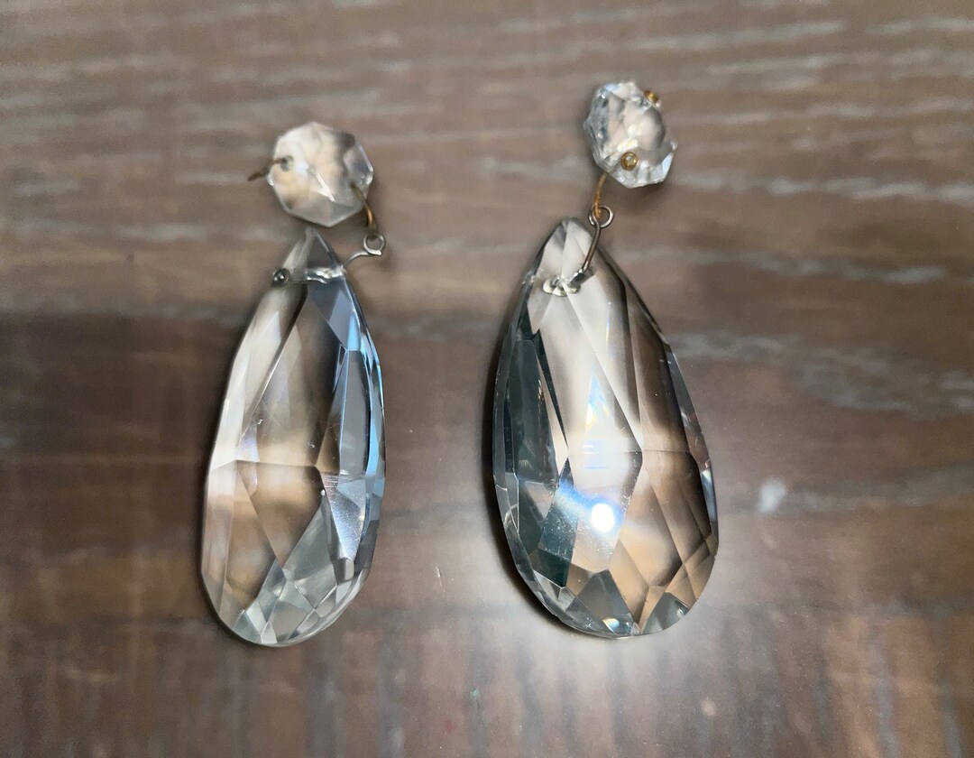 2 Sets If Teardrop Prisms, 3 1/4" Teardrop Prisms, 3 1/4" Octagon ...
