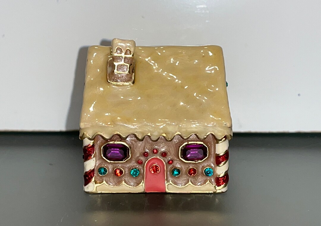 Monet Enamel Trinket Box, Monet Jeweled Gingerbread House, Monet 2008 ...
