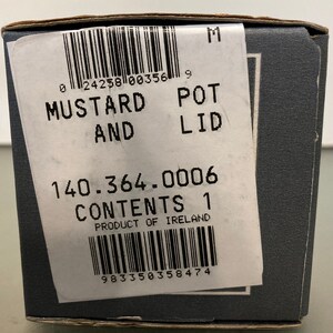 Waterford Mustard Pot With Lid, Waterford Small Condiment Jar With Lid ...