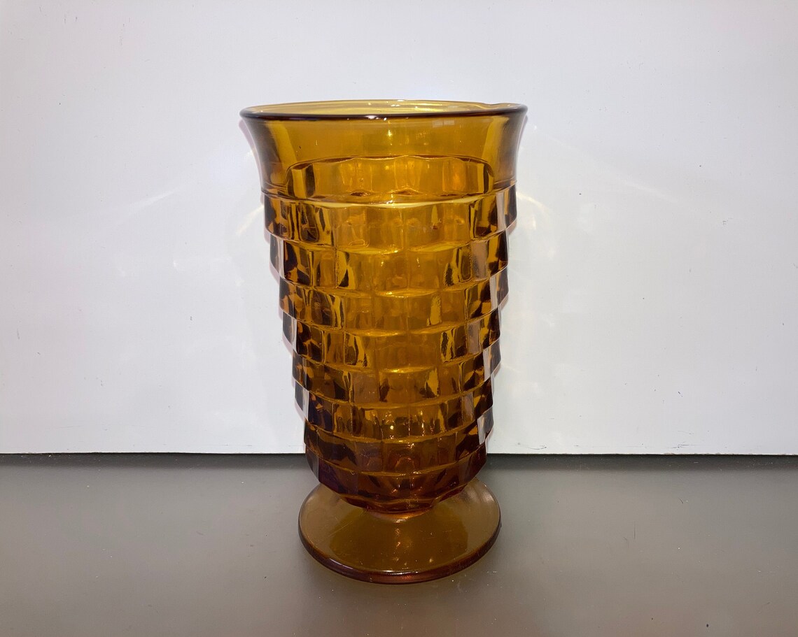 Vintage Indiana Whitehall Glass Whitehall Colony Gold Cubist | Etsy