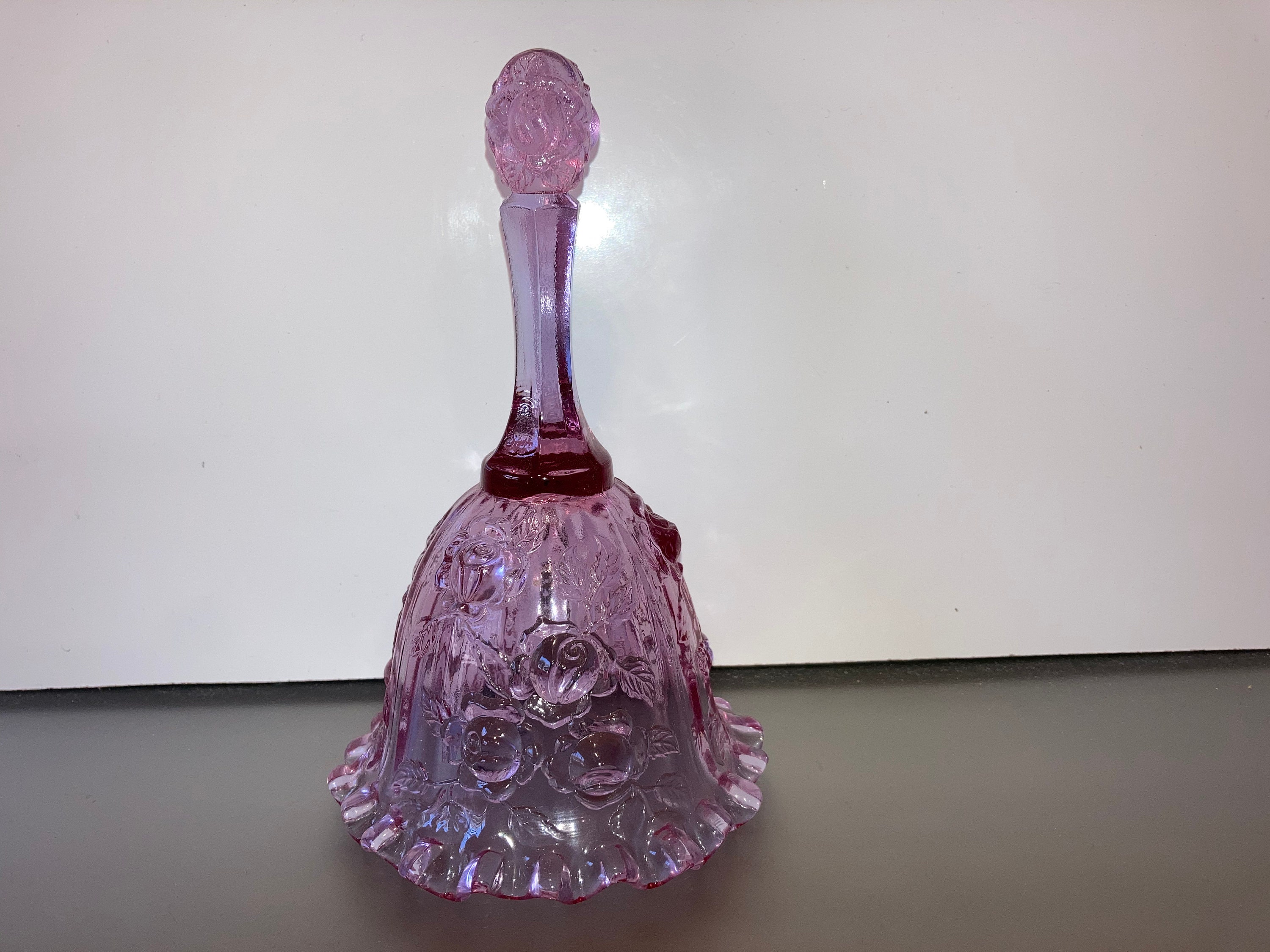 Fenton Empress Rose Bell Vintage Ruffled Edge Pink Bell - Etsy UK