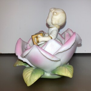 Vintage Lefton Rose Baby With Organ, Lefton Japan Rose Musical Figure ...