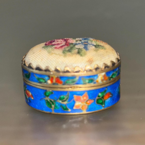 Petit Point Pill Box - Etsy
