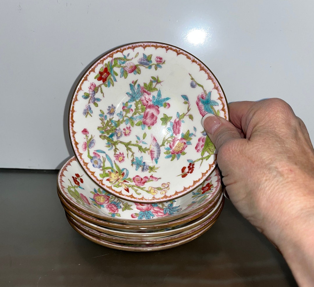 6 Vintage Minton Cuckoo Bird Fruit Bowls, Minton Cuckoo Berry Bowls ...