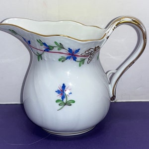 Vintage HEREND Blue Garland, Herend Cream Pitcher, Herend 1643, Herend ...