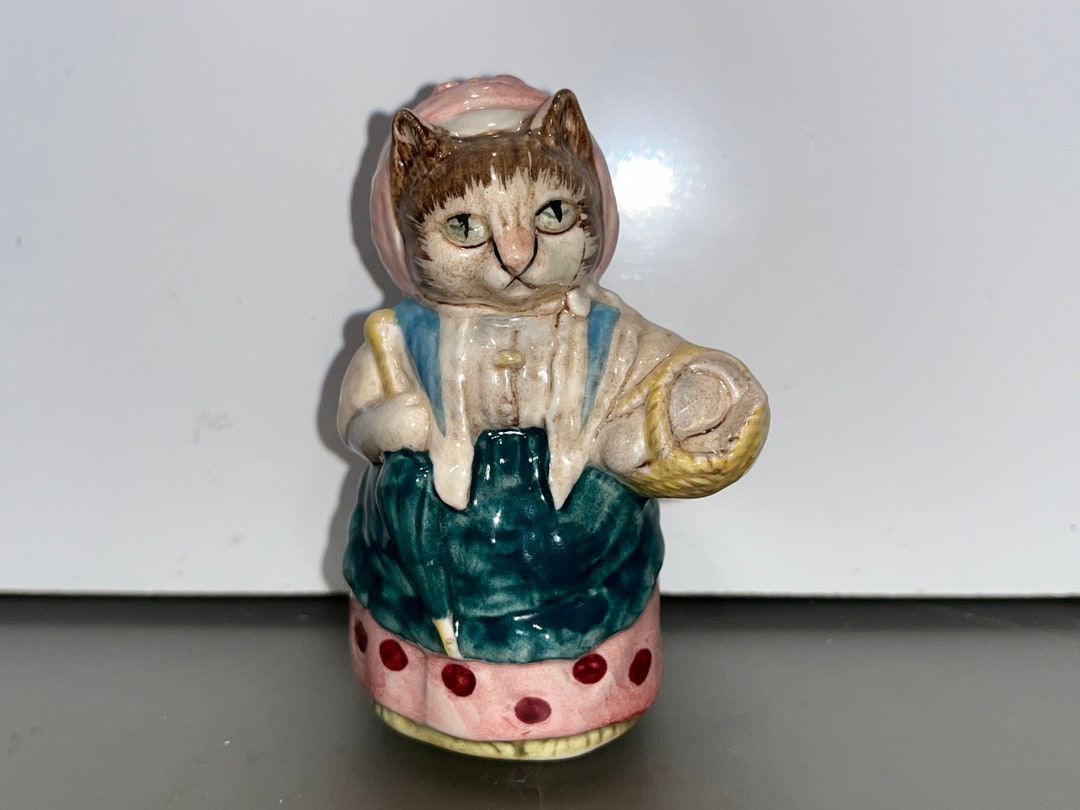 Vintage Beatrix Potter Cousin Ribby 1970, Beatrix Potter Cat Figure ...