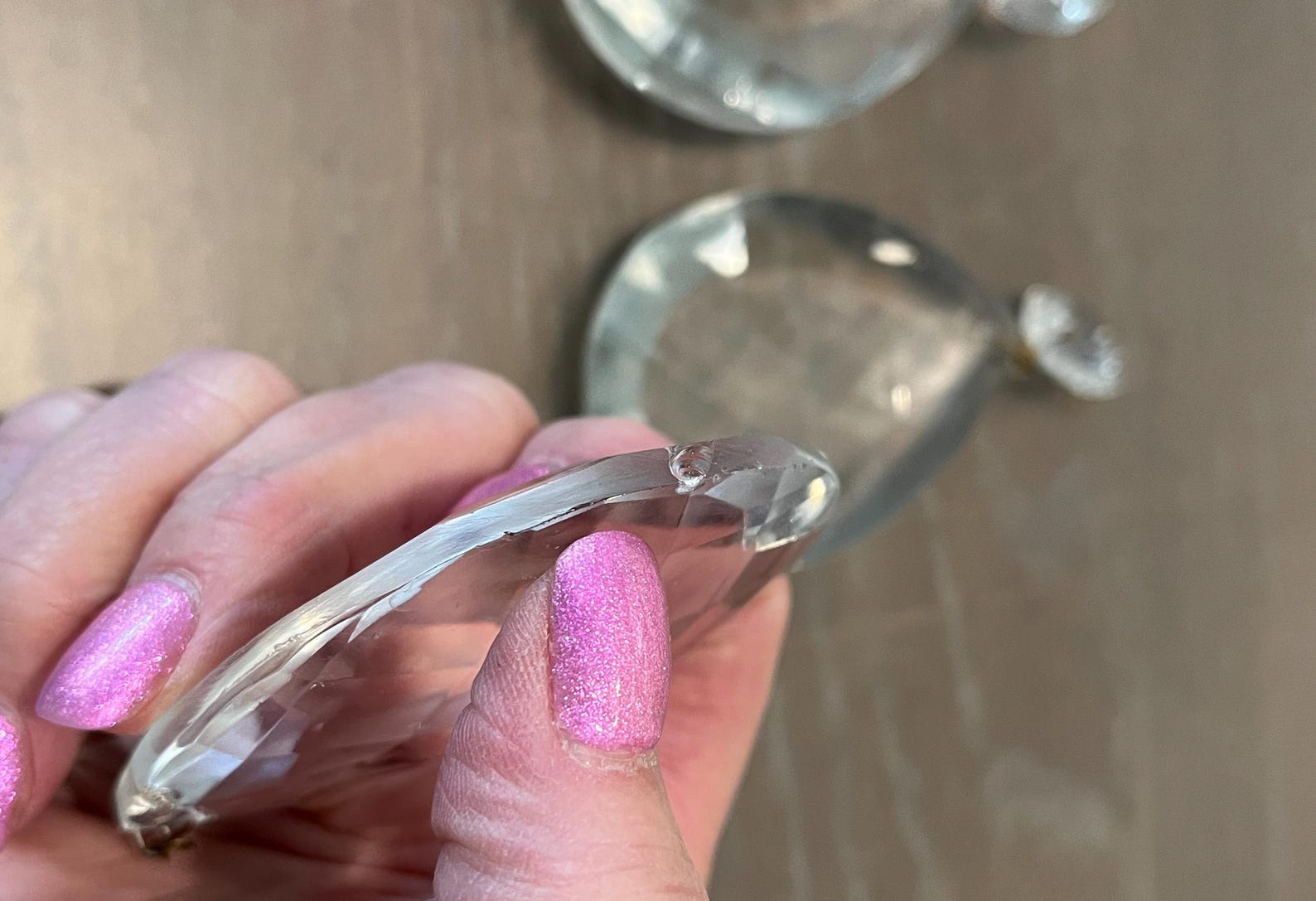 4 Prism Sets, 4" Teardrop Crystal Sets, Faceted 3" Oval Prisms, Antique ...