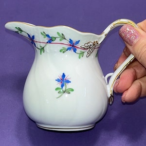 Vintage HEREND Blue Garland, Herend Cream Pitcher, Herend 1643, Herend ...