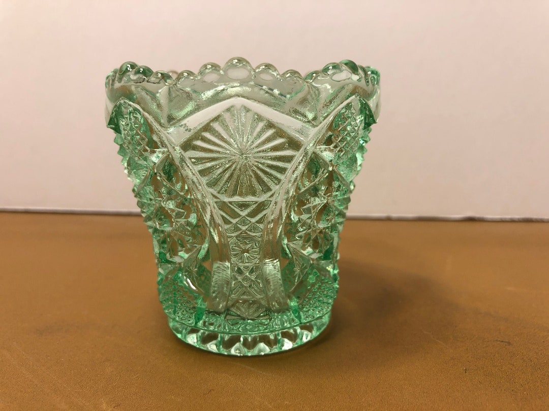 Vintage Imperial Light Green Glass Toothpick, Imperial Mint Green Glass ...