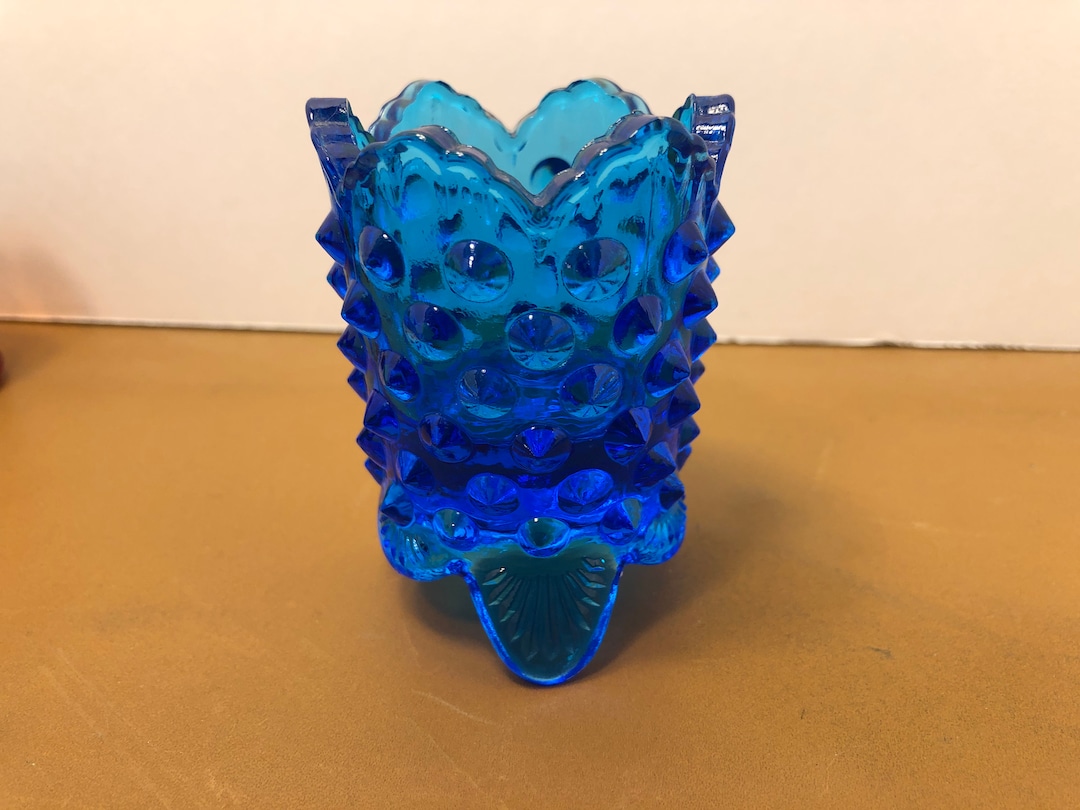 Fenton Hobnail Blue Toothpick Holder Vintage Fenton Colonial - Etsy