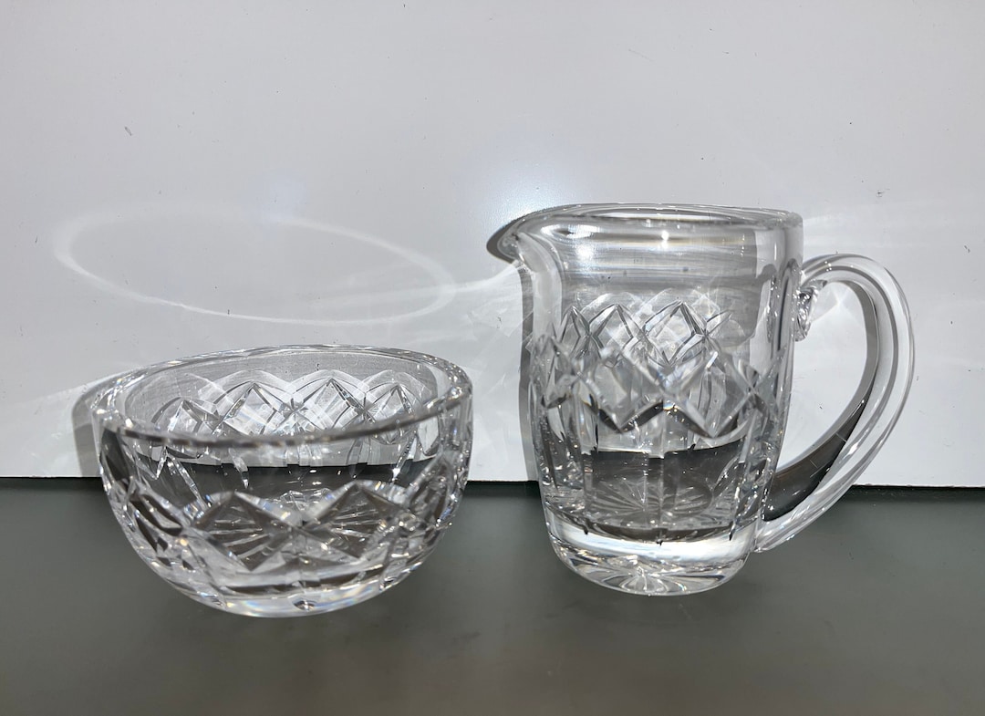 Waterford Crystal Kerry Cream Sugar, Signed Waterford Crystal Cream ...