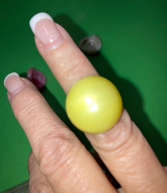 6 Plastic Rings, 1960 plastic Colored Ring, Childrens… - Gem