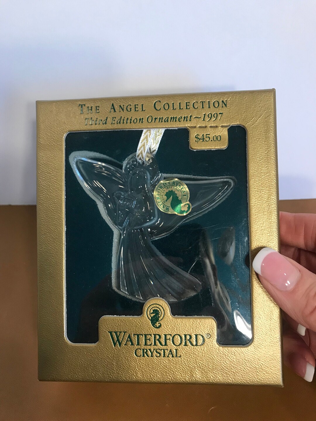 Vintage Waterford Crystal Angel Christmas 1997 Ornament, Waterford ...