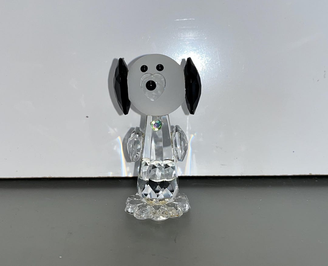 Crystal Dog, Crystal Dog Figure, 3" Crystal Dog, Swarovski Faceted Dog ...