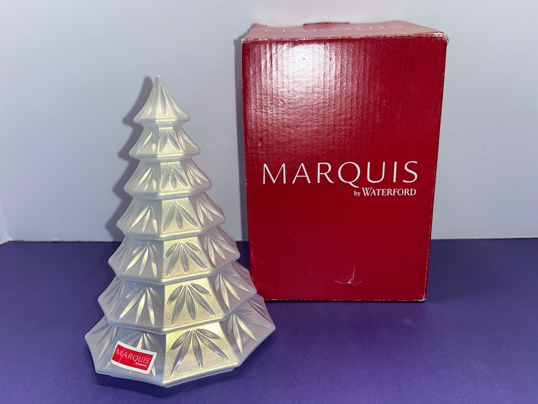 Waterford Marquis Large Christmas Tree, Marquis Iridescent White 6 1/2 ...