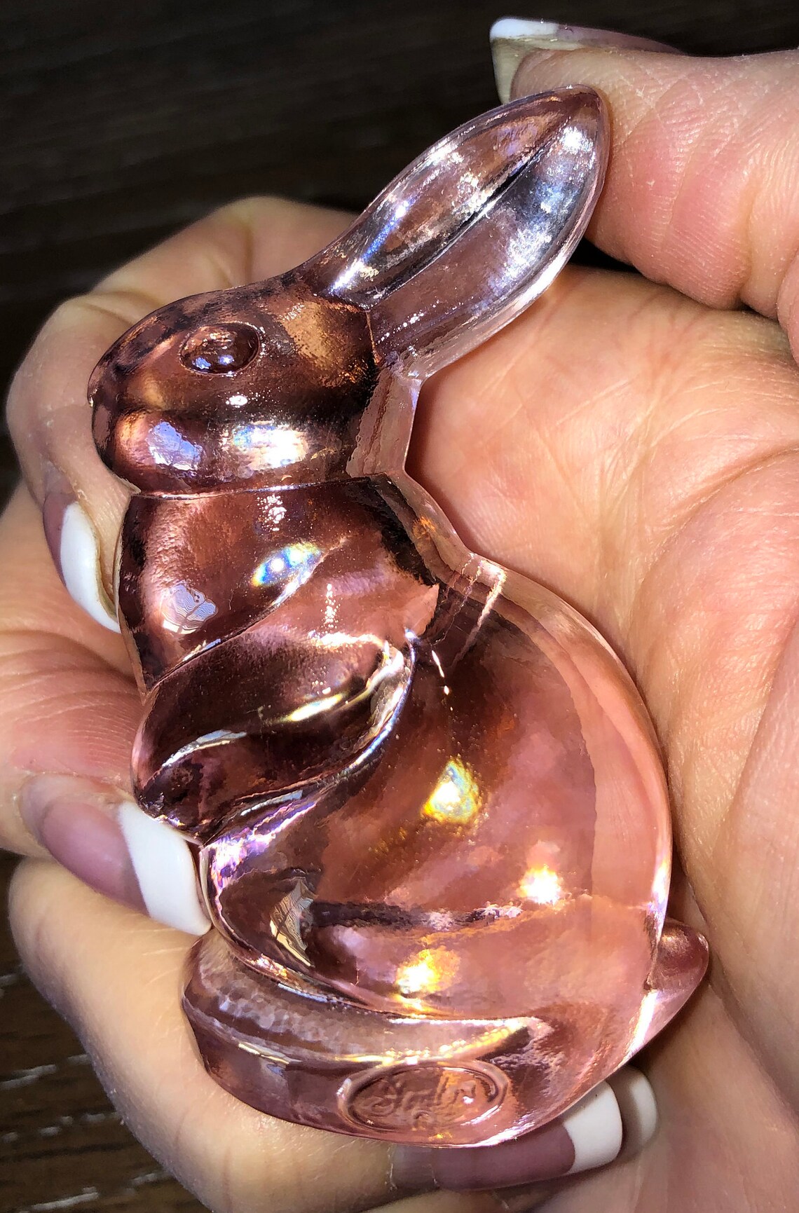 Fenton Pink Carnival Glass Bunny Rabbit Figure Fenton Pink - Etsy
