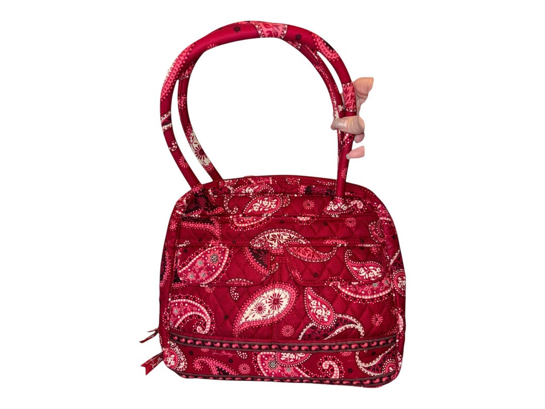 Vera Bradley Quilted Mesa Red Tote Purse, Vera Bradley Red Paisley ...