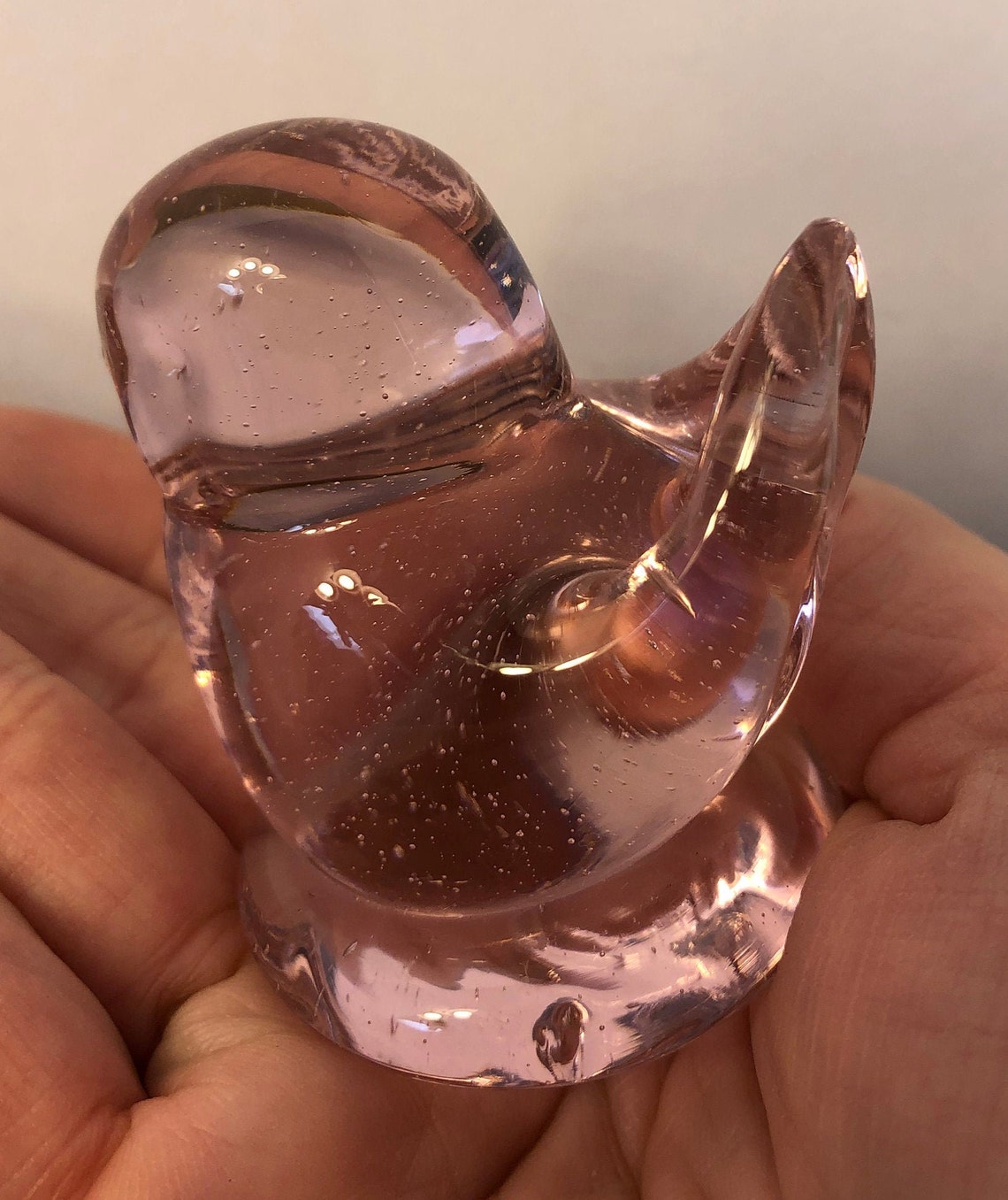 Pink Glass Bird Pink Bird of Hope Leo Ward Pink Glass Bird | Etsy