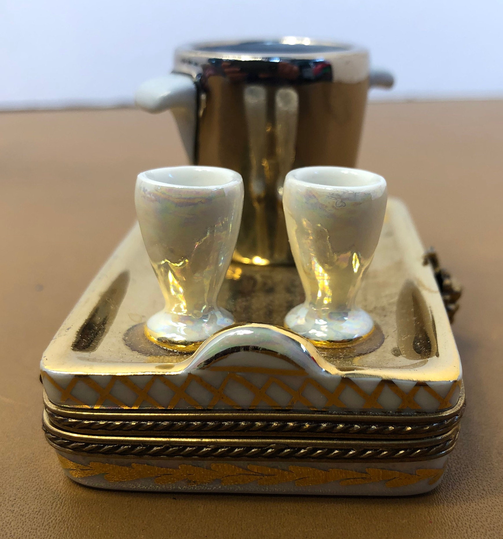 Limoges Wine Set Box Peint Main Wine Bucket Trinket Box Hand - Etsy