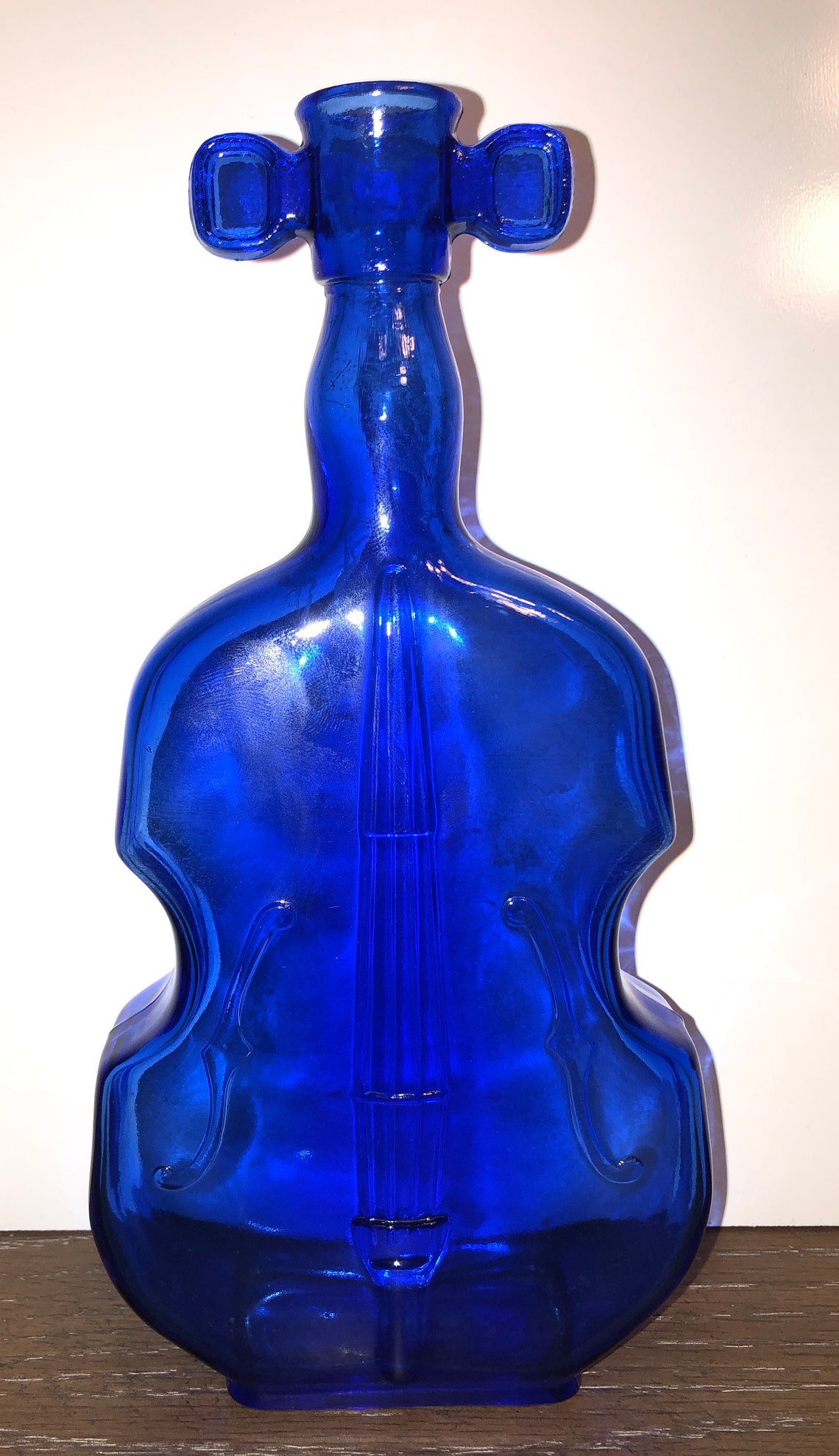 Cobalt Blue Glass Vase Vintage Violin Vase Viola Bass Fiddle | Etsy
