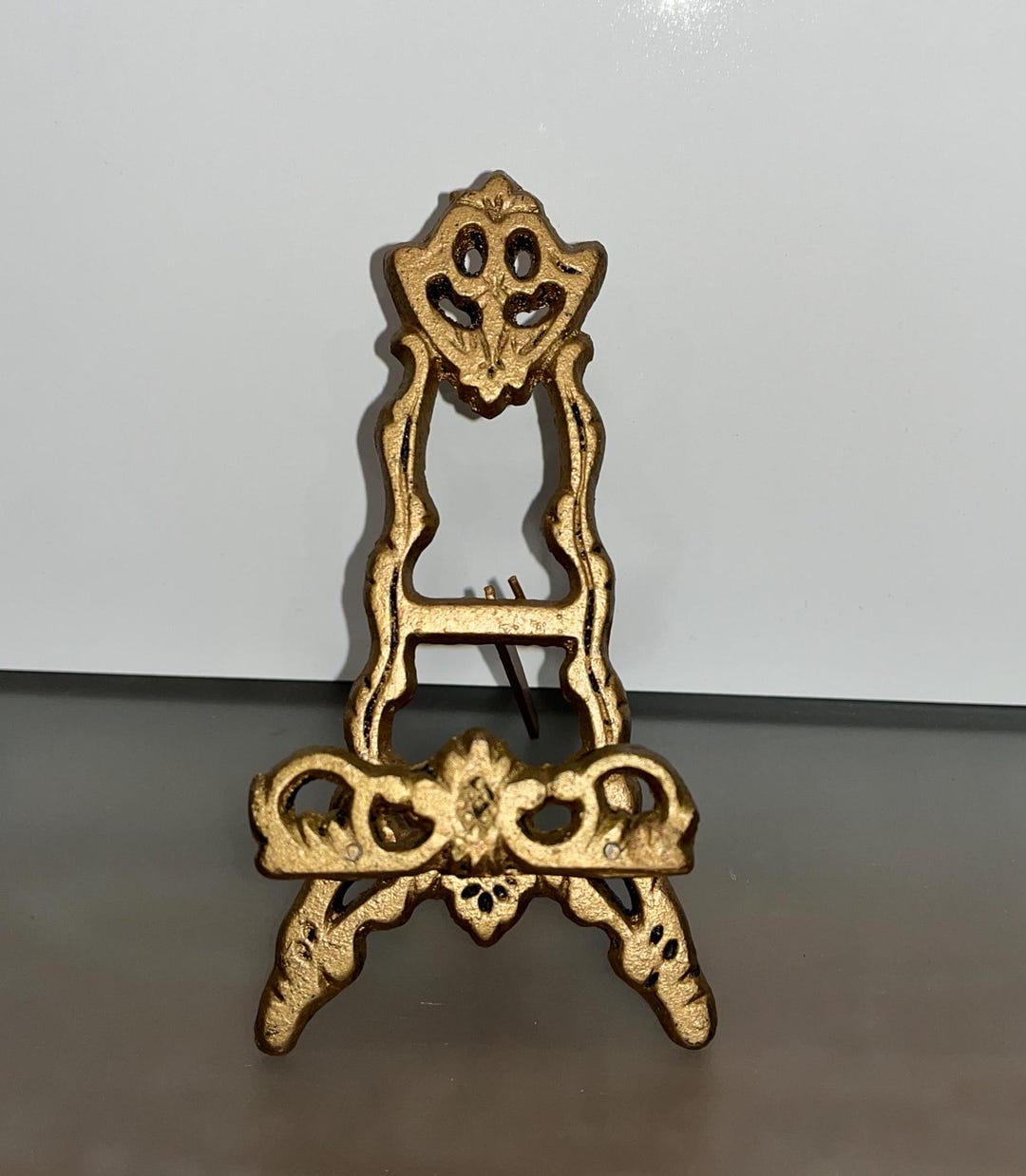 6 Brass Easel, Brass Display Easel, Plate Easel, Scroll Photo Easel ...