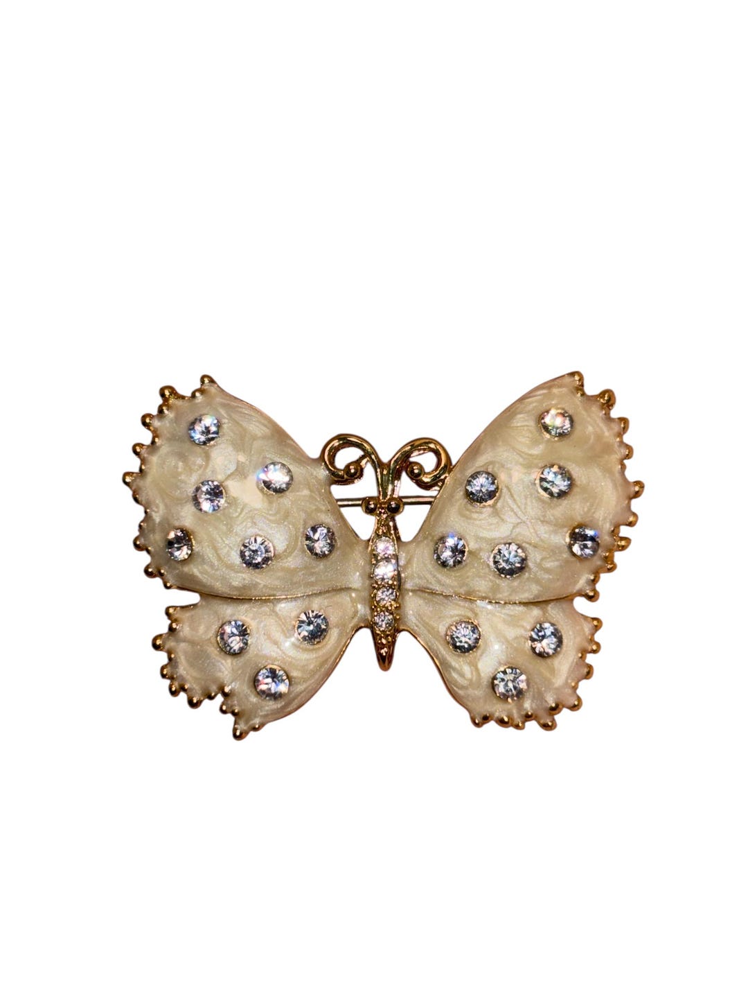 Vintage Enamel Butterfly Pin Brooch, Gold Enamel Butterfly Pin Brooch ...