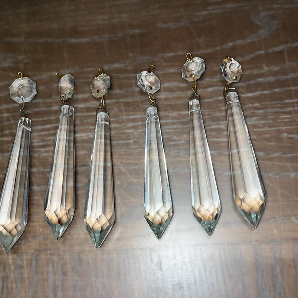 Antique Crystal Prisms - Etsy