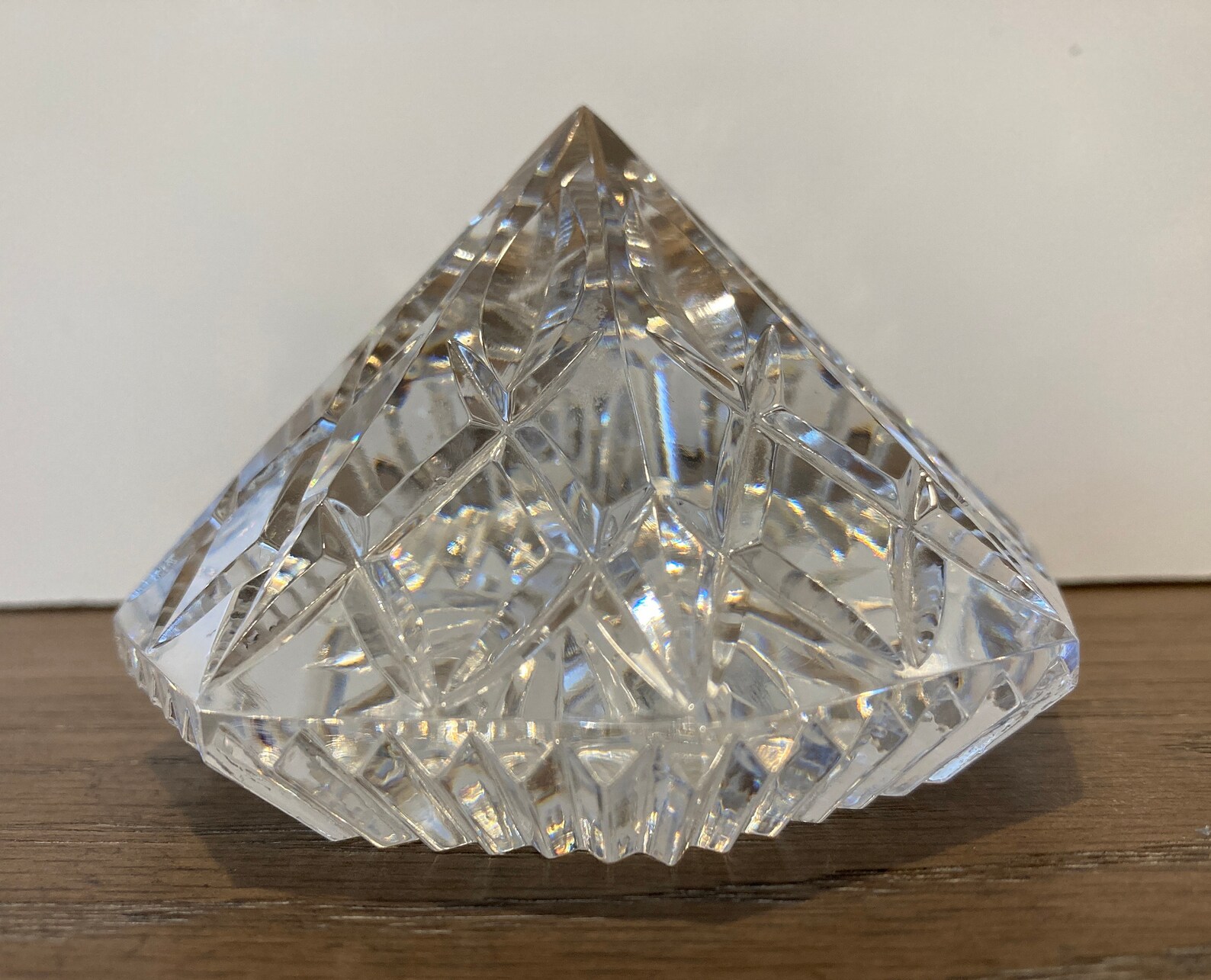 Waterford Crystal Pyramid Paperweight, Waterford Lismore Diamond ...