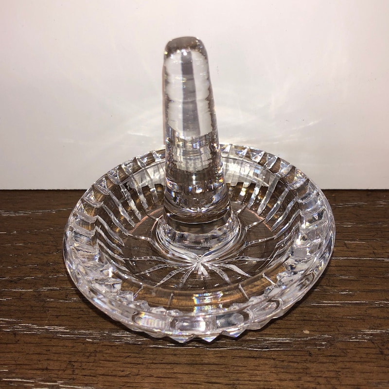 Cut Glass Jewelry Dish - Etsy