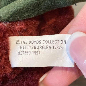Vintage Boyd Christmas Angel Bear, Plush Burgundy Red Angel Bear, Boyds ...