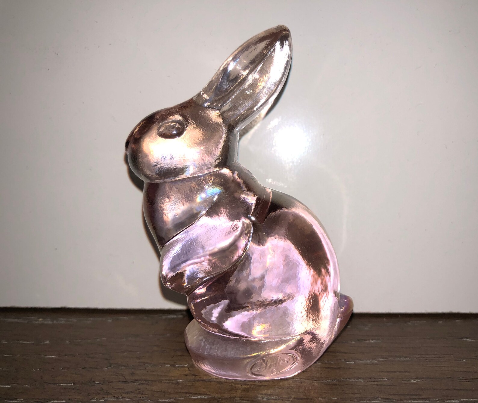 Fenton Pink Carnival Glass Bunny Rabbit Figure Fenton Pink Etsy