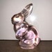 Fenton Pink Carnival Glass Bunny Rabbit Figure, Fenton Pink Carnival ...