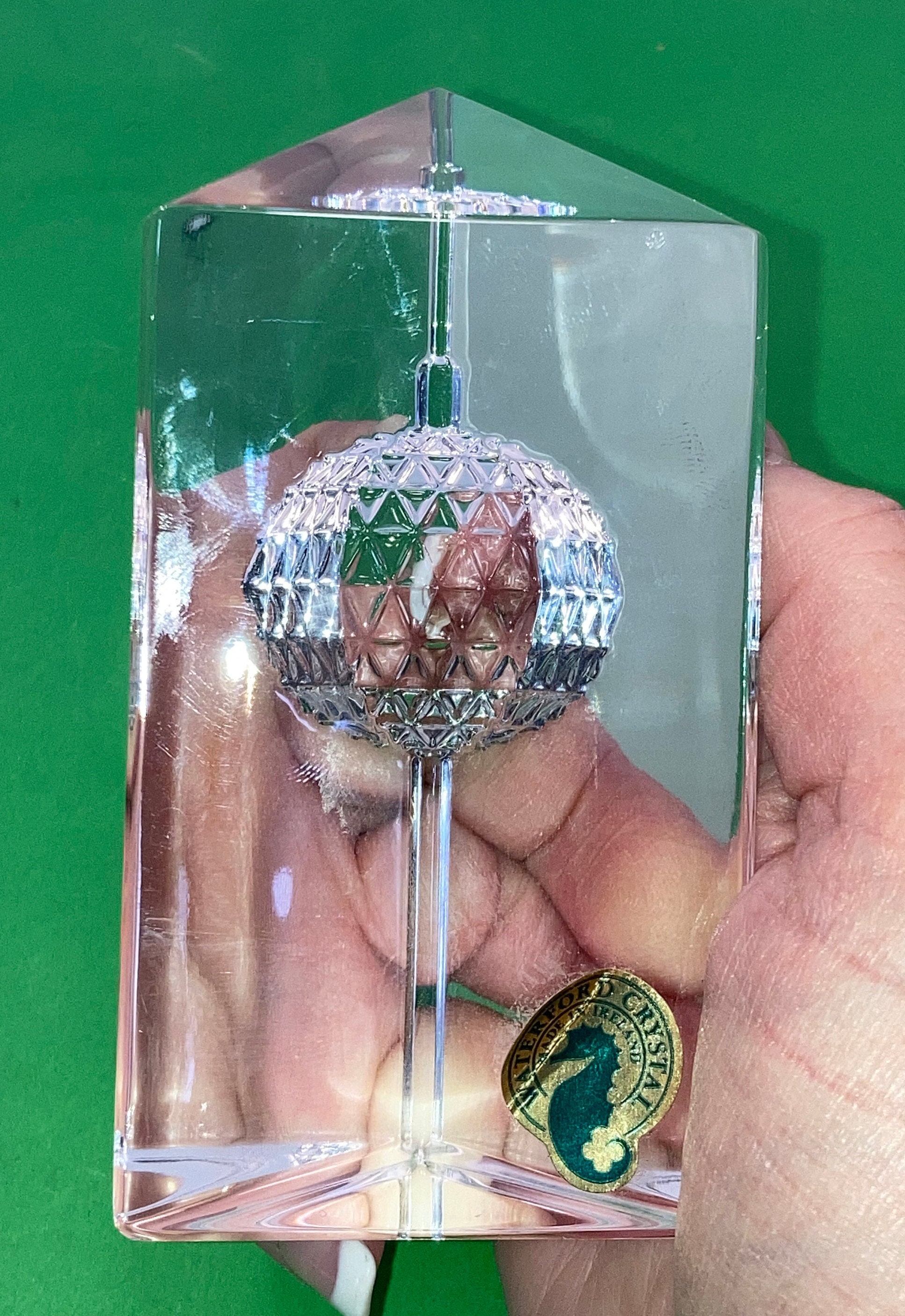 Waterford Crystal Golf Ball Sculpture, Waterford Times Square 2000 ...