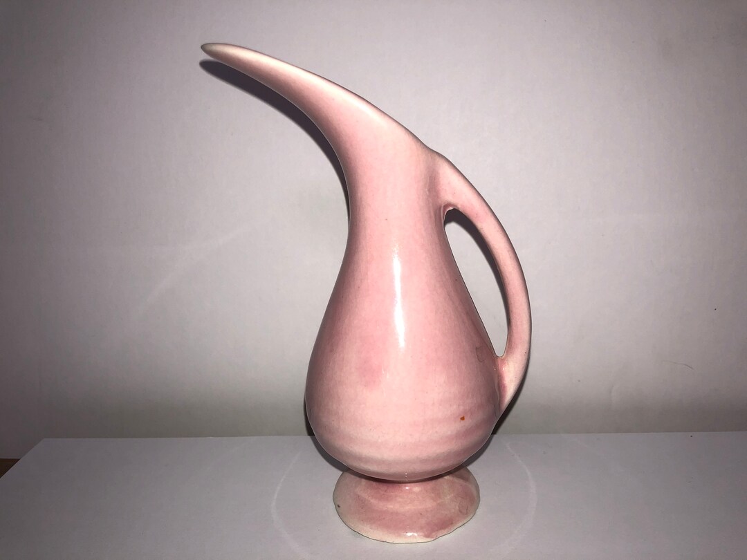 Vintage Red Wing USA Pitcher, Red Wing Pink Modern Pitcher, Antique ...