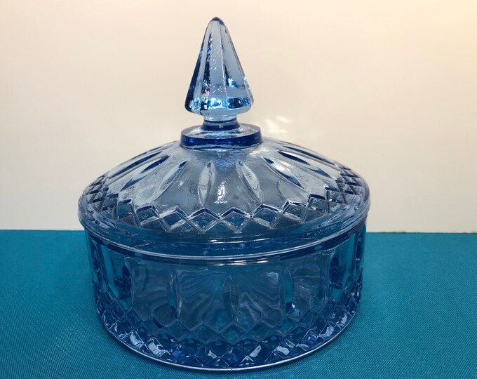Vintage Indiana Princess Candy Dish, Ice Blue Candy Dish, Depression ...