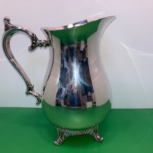Vintage Silver Plated WM Rogers Footed Water Pitcher, Silver Pitcher ...