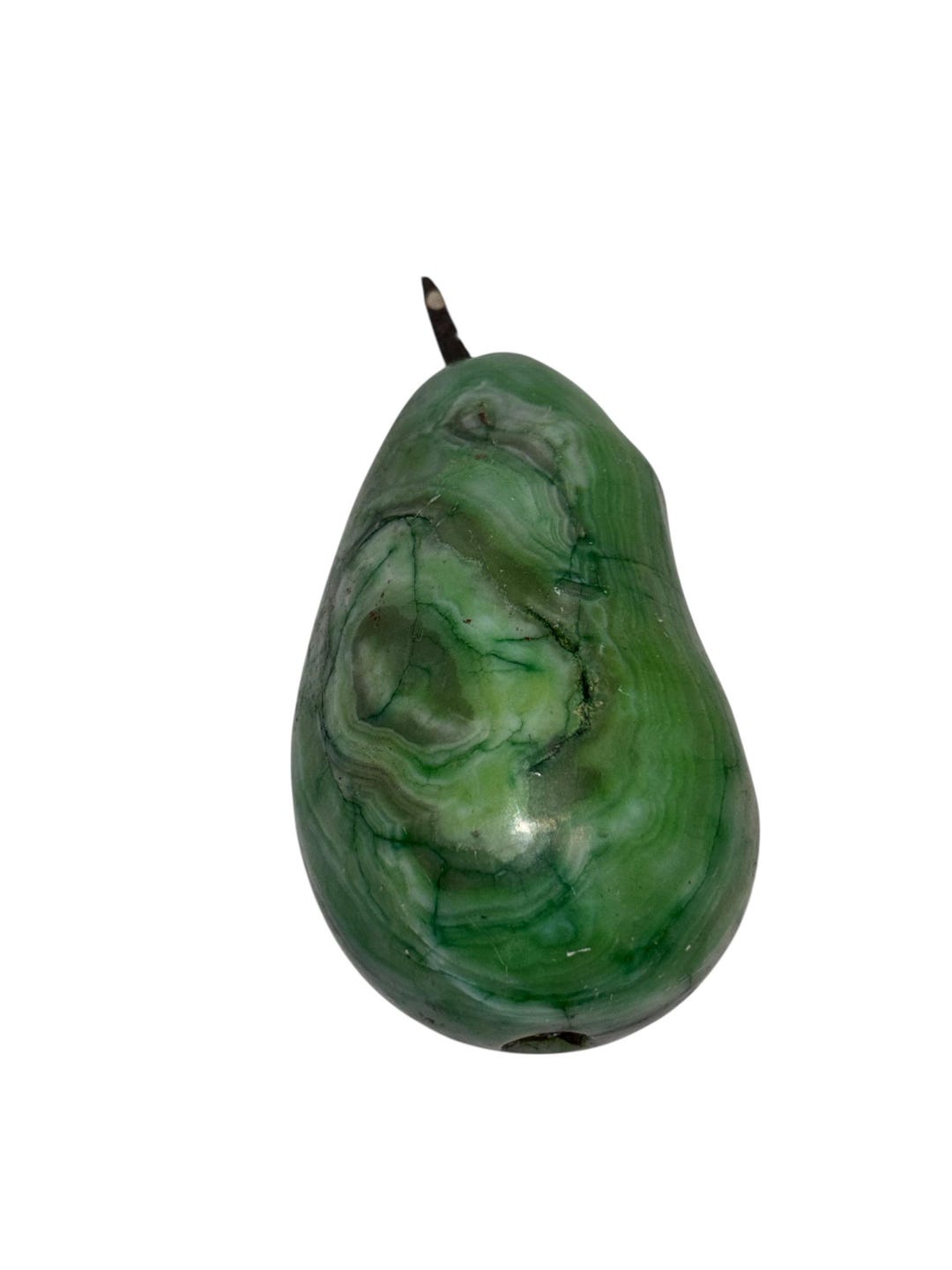 Artisan Made Marble Pear, Marble Pear, Green Ringed Marble Marble Pear ...