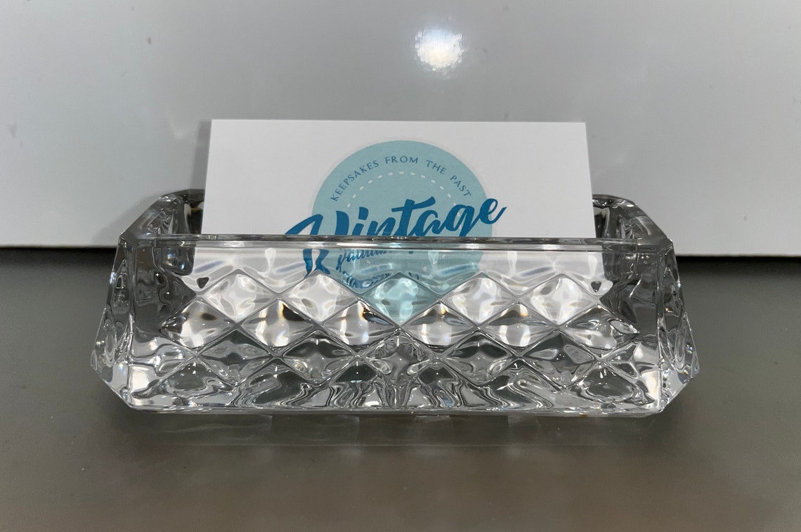 Waterford Crystal Business Card Holder, Waterford Westover Diamond ...
