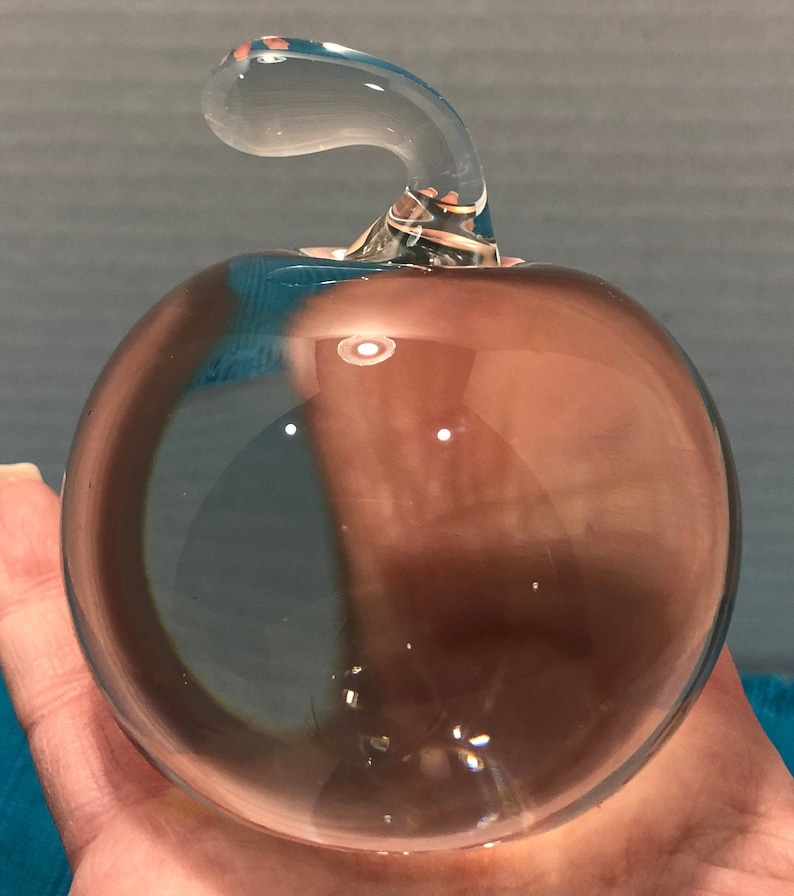 Art Glass Apple Hand Blown Clear Apple Hand Blown Paper | Etsy