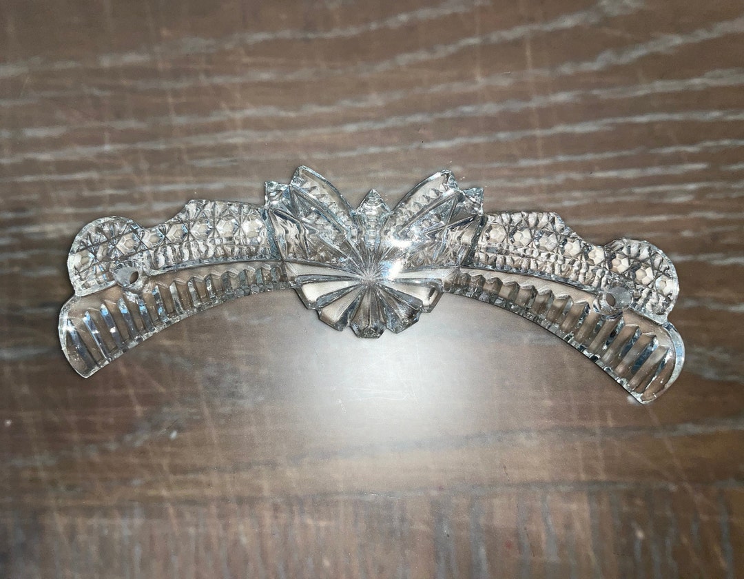 Antique Art Deco Glass Handle, Antique Glass Decor Piece, Replacement ...